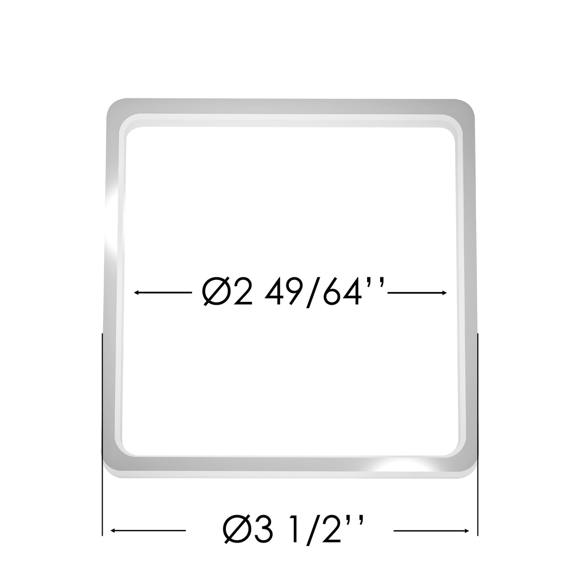Ceilex 90x90 mm (3 1/2"x3 1/2") Square Thermal Reinforcement Ring for ...