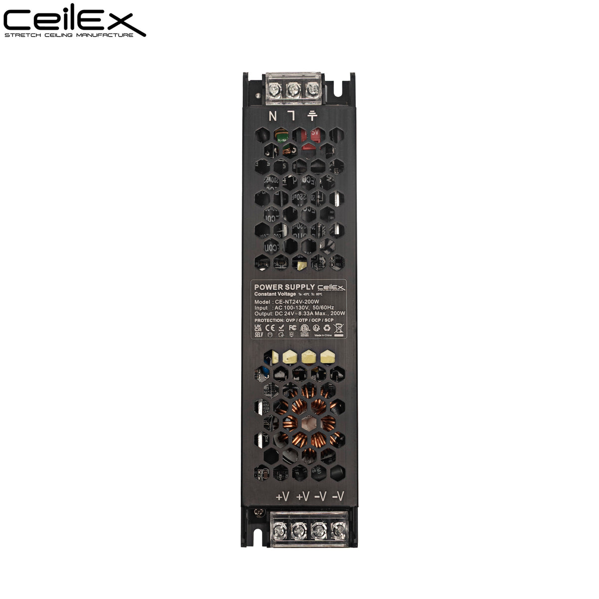 Ceilex LED Driver 24V 200W IP20 ETL Listed, Power Supply AC 100-130V 5 ...