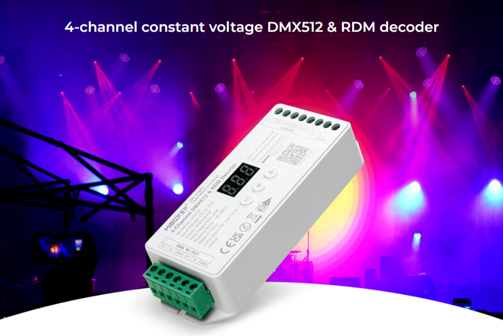 Miboxer D4-CX - DMX512 4-Channel Constant Voltage DMX512 & RDM Decoder ...
