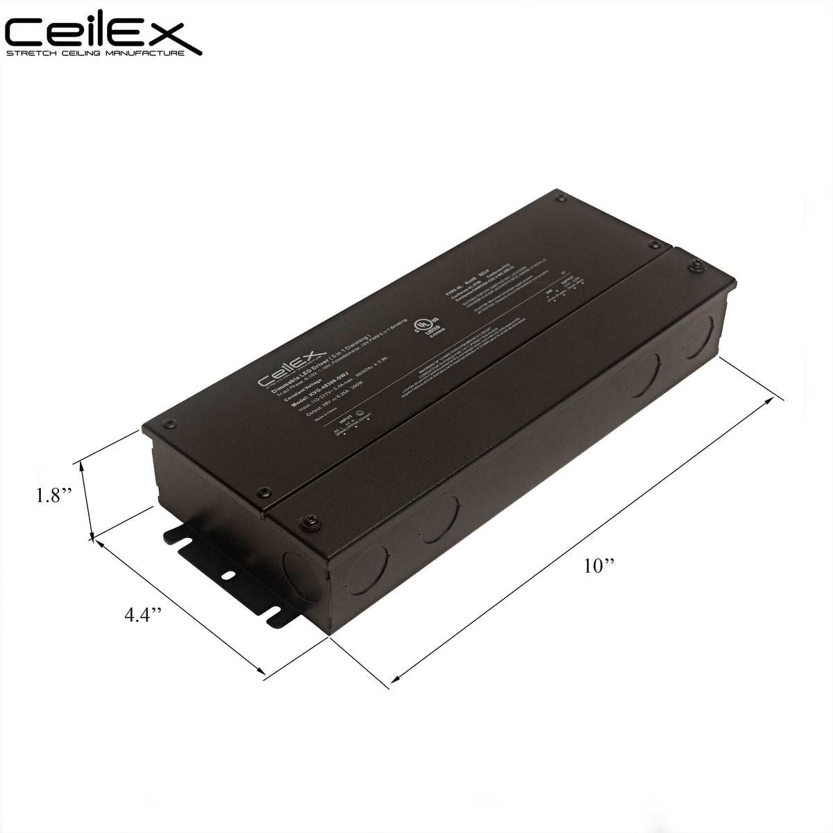 Ceilex Triac Dimmable LED Driver 48V 300W IP67 UL Listed Compatible wi ...