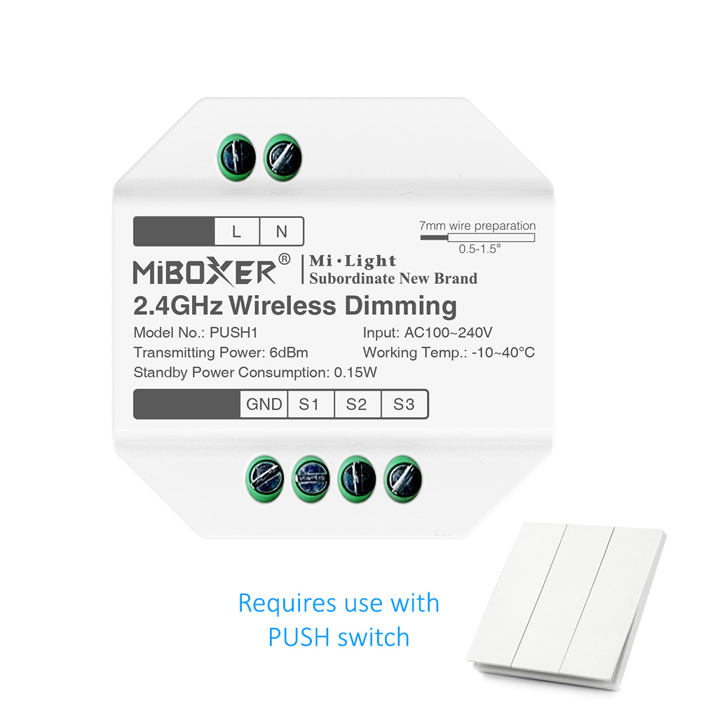 PUSH1 - 2.4GHz Wireless Dimming (RGB+CCT) – CEILEX INC