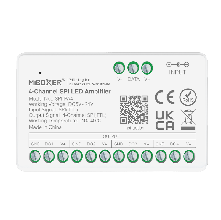 Miboxer SPI-PA4 - 4-Channel SPI LED Amplifier – CEILEX INC